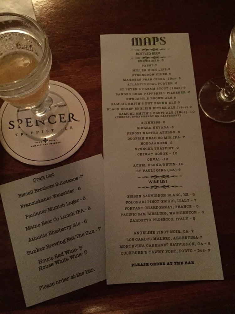Menu at Maps pub & bar, Portland