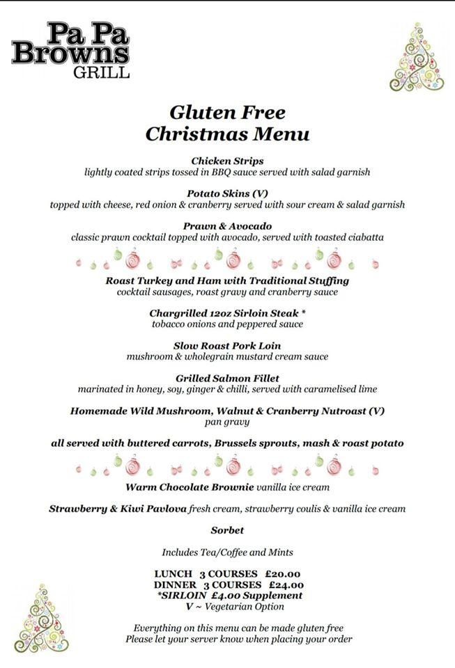 Menu at Papa Browns pub & bar, Carrickfergus