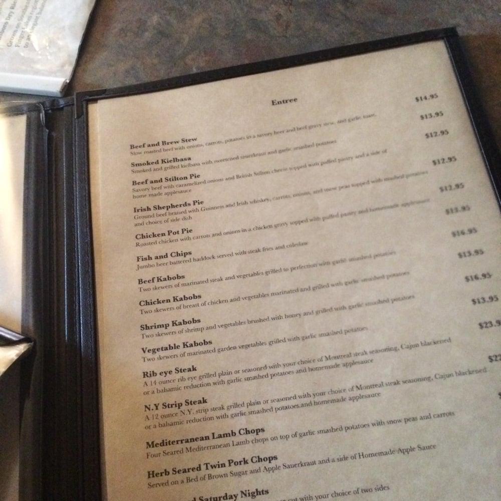 Menu at Beef & Brew restaurant, Geneva