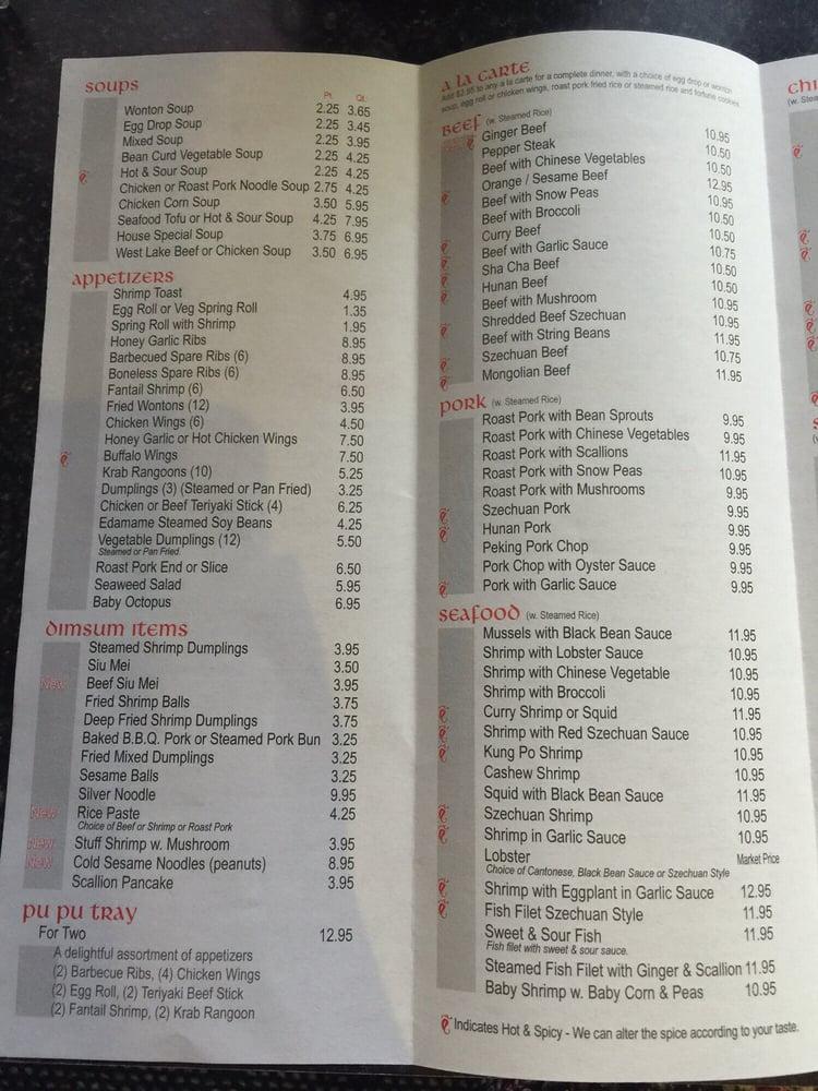Menu at Pink Buddha Restaurant, Davie