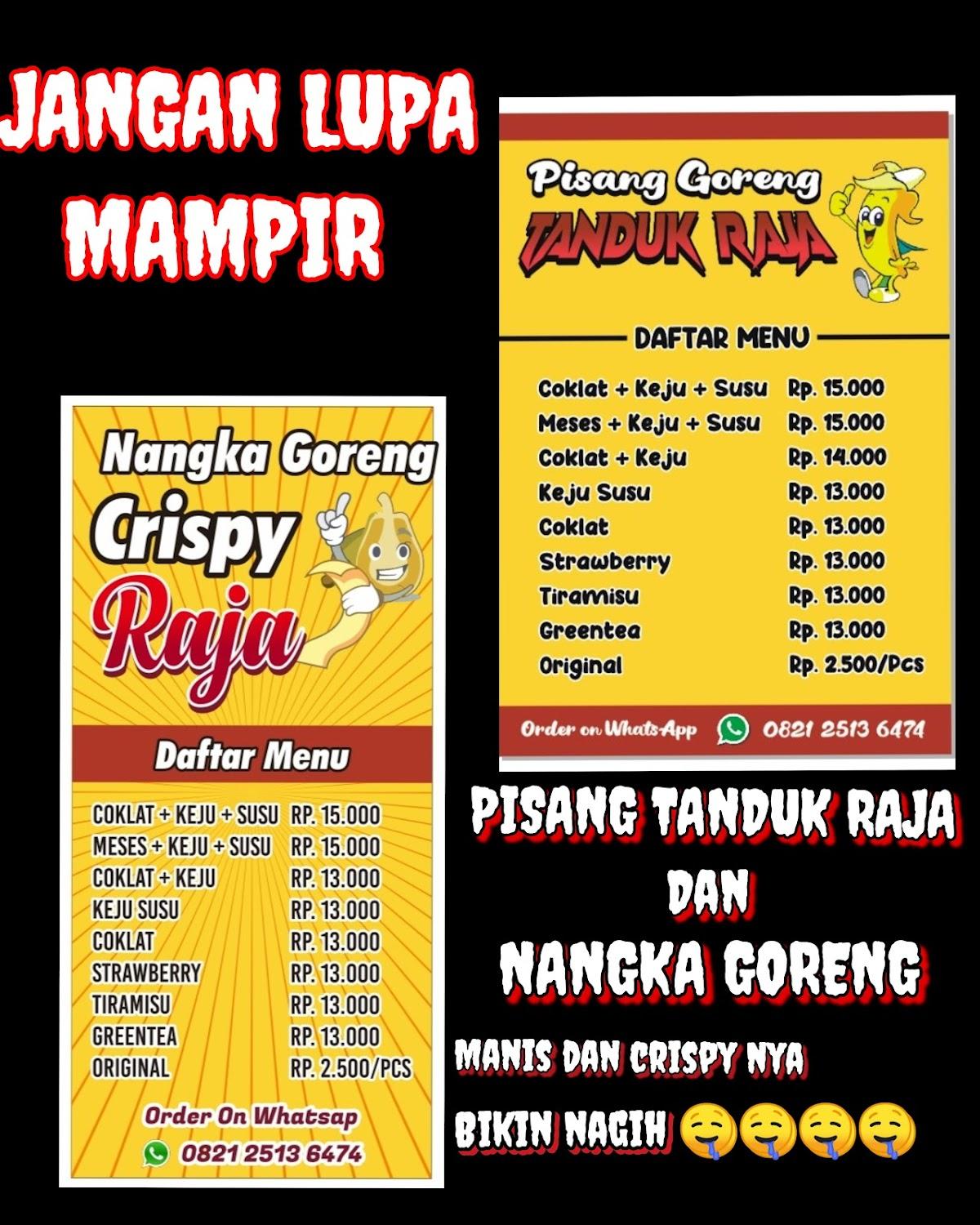 Menu at Pisang Crispy Tanduk Raja, Patrol