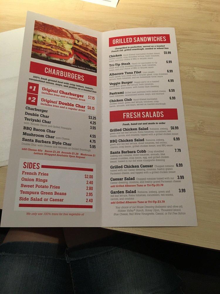 Menu at The Habit Burger Grill restaurant, Riverside, Riverside Plaza Dr