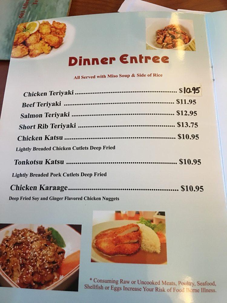 Menu at sora sushi (sushi channel) restaurant, Kelso