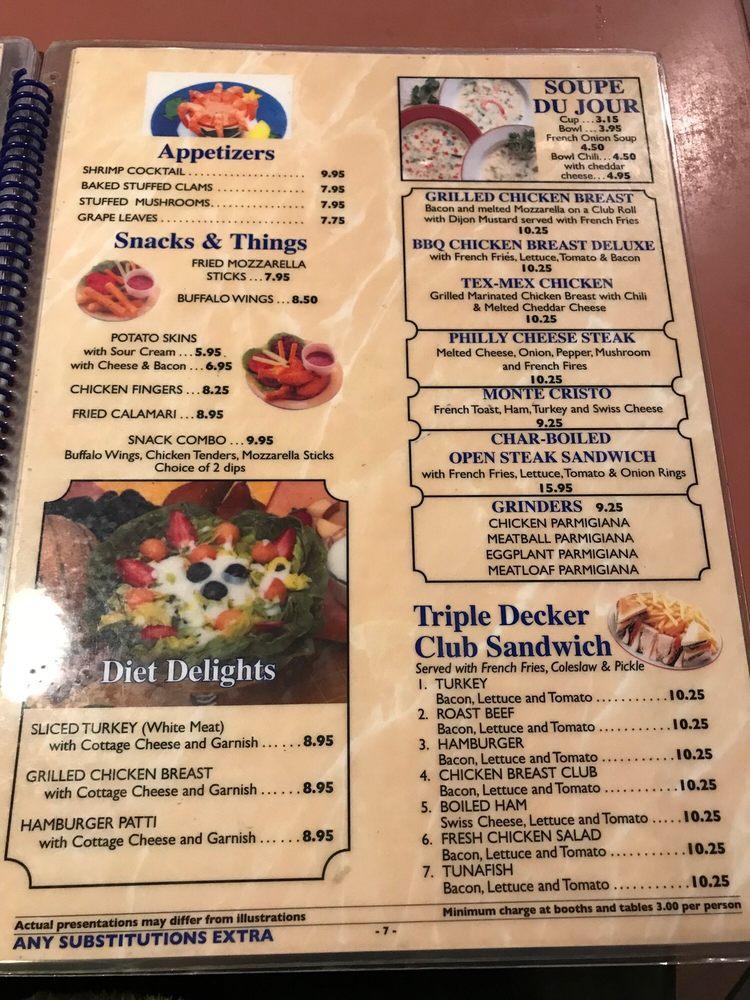 Menu at Triple-A Diner Restaurant, East Hartford