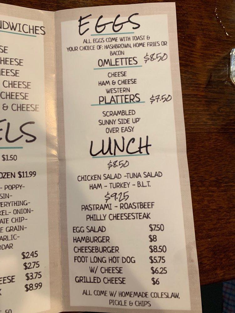 Menu at All Star Bagel by the beach, Asbury Park