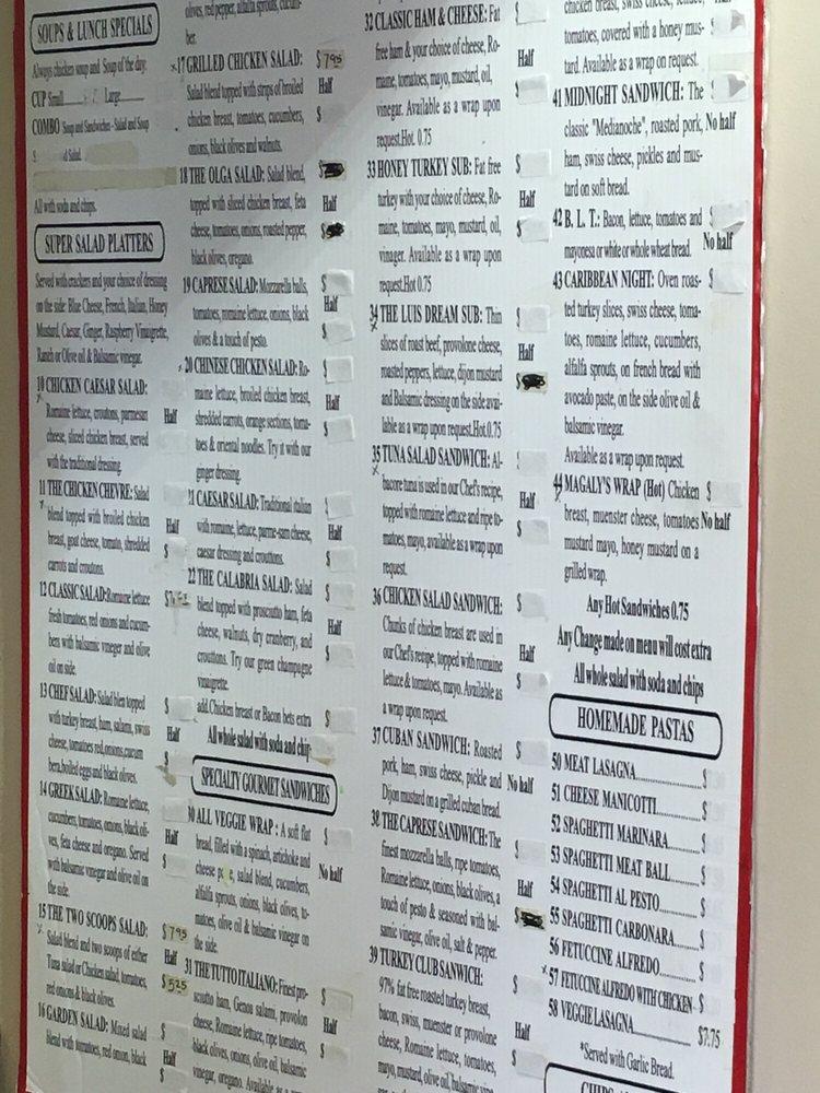 Menu at Emilys Cafe and Deli, Coral Gables