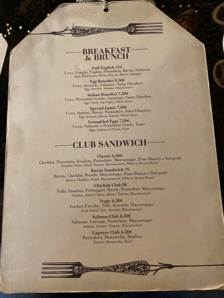 Menu at Teapot cafeteria, Catania