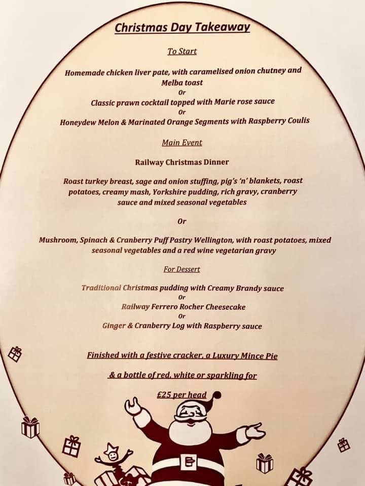 Menu at The Railway Inn restaurant, Hull, Lambwath Ln