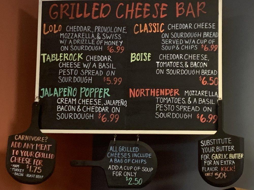 Menu at Zeppole cafe, Boise, S Apple St