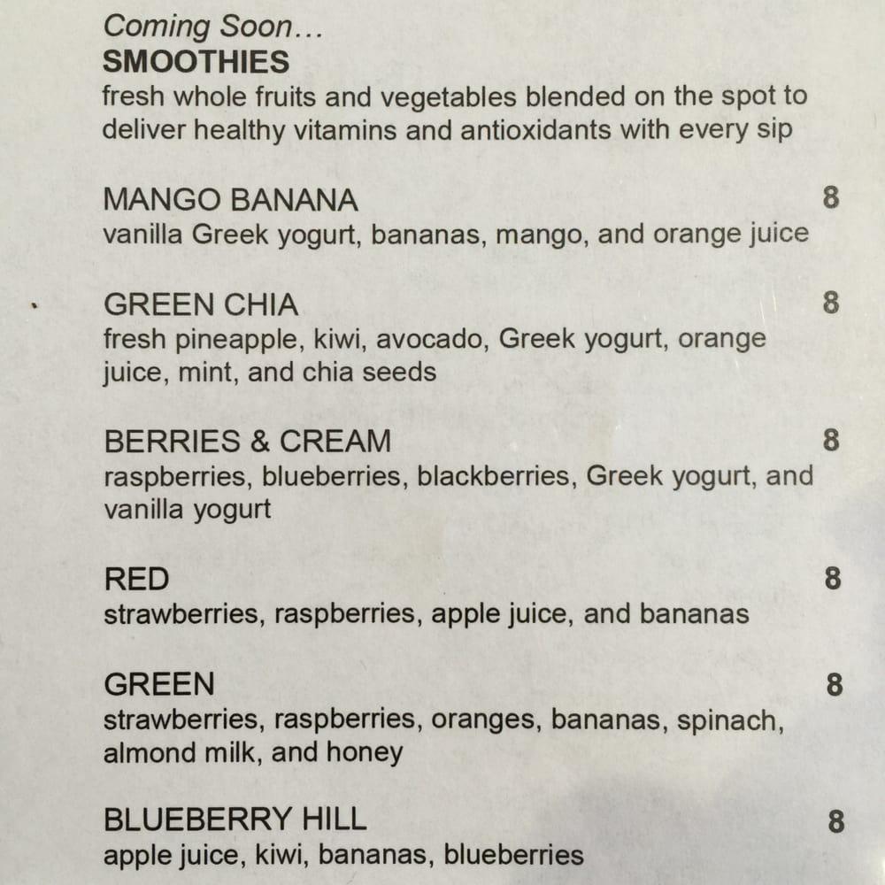 Menu at Eight AM Brunch restaurant, San Francisco