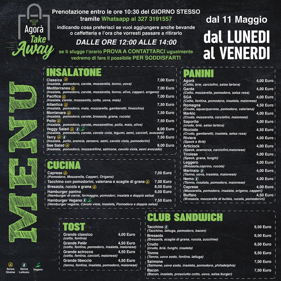 Menu at Agorà Cafè dalla Mari restaurant, Salò