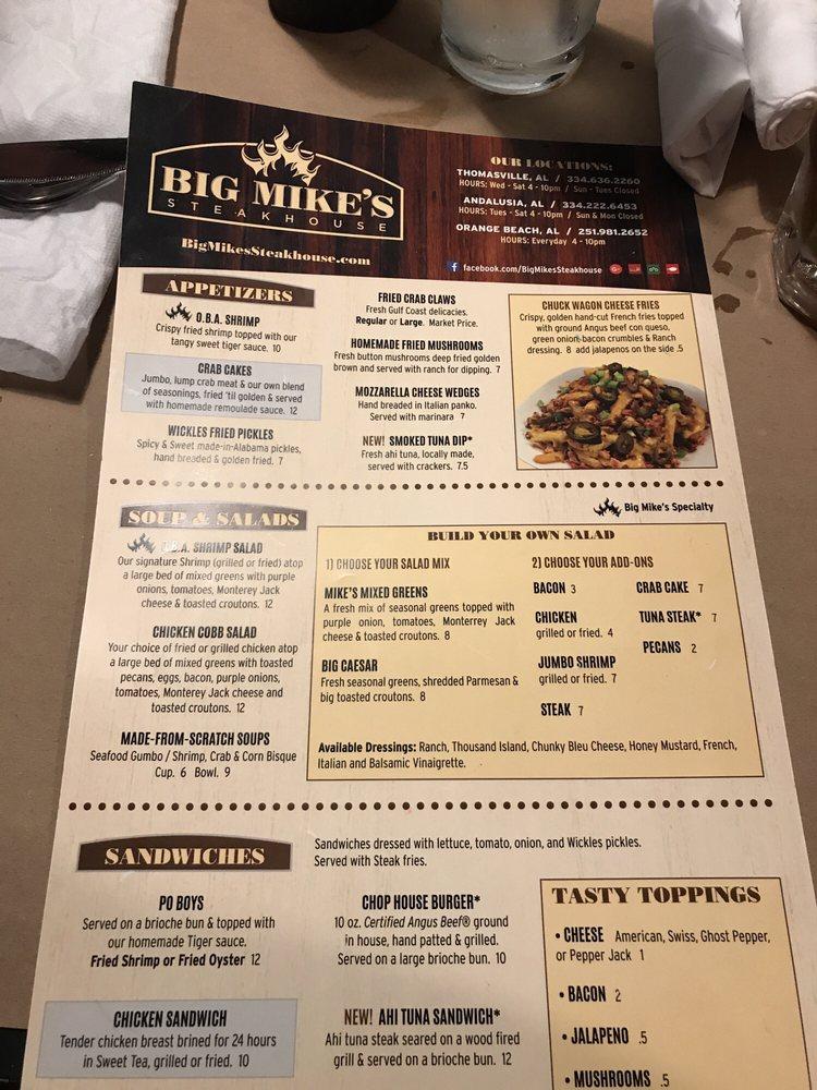 Big Mike S Menu And Prices at Imogen Parry-okeden blog