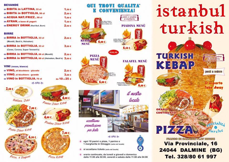 Menu at Istanbul Turkish Kebap, Dalmine