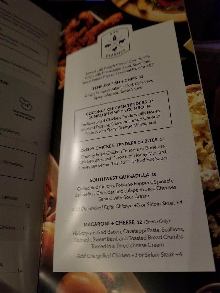 Menu at Studio Movie Grill pub & bar, The Colony, State Hwy 121