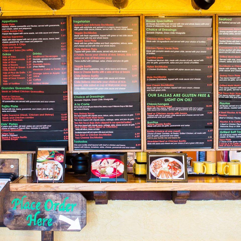 Menu at Habanero's Fresh Mex restaurant, Las Cruces, 600 E Amador Ave