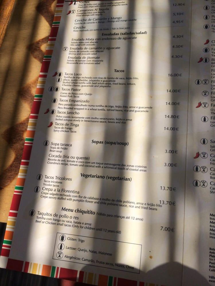Menu At La Siesta Pub Bar Lisbon Edif cio La Siesta Menu At La Siesta Pub Bar Lisbon Edif cio La Siesta