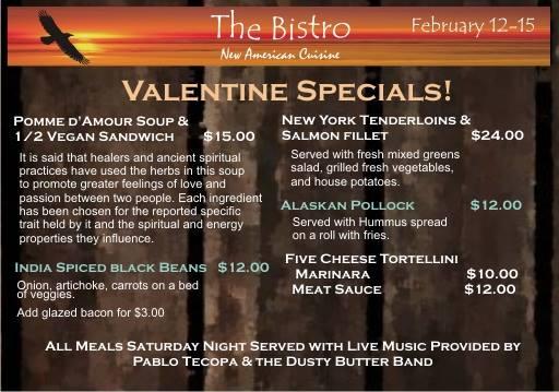 Menu at Tecopa Bistro restaurant, Tecopa, 860 Tecopa Hot Springs Rd