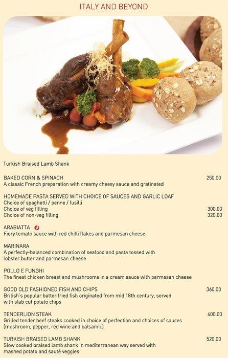 Menu at Paragon, Kochi, Lulu Shopping Mall