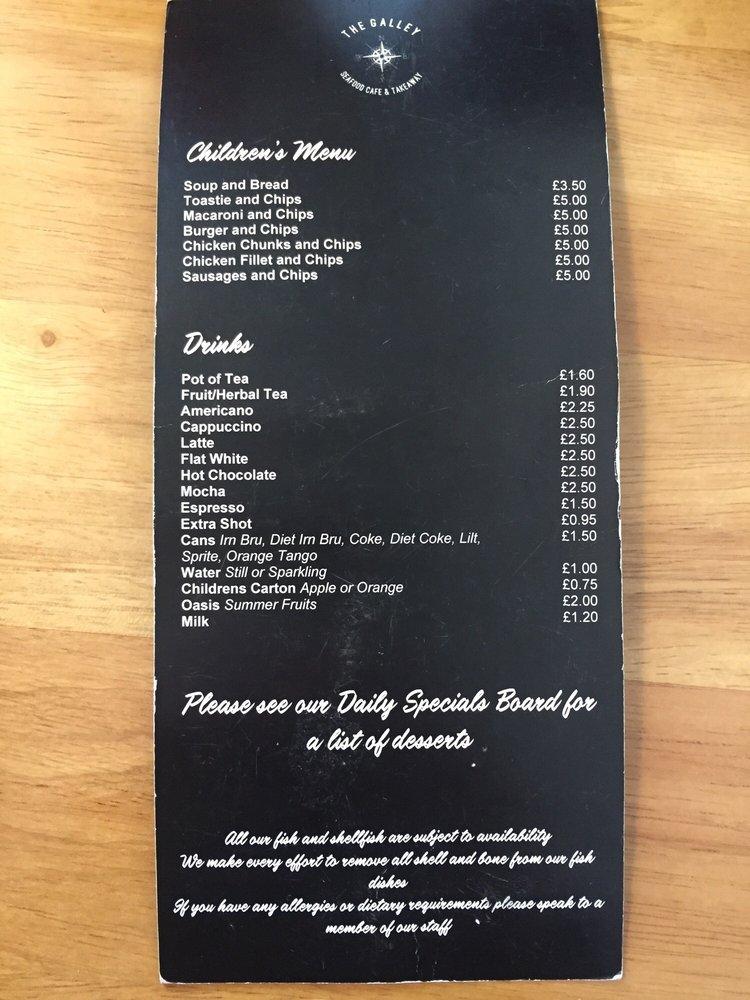 Menu at The Galley Cafe & Takeaway, Uig
