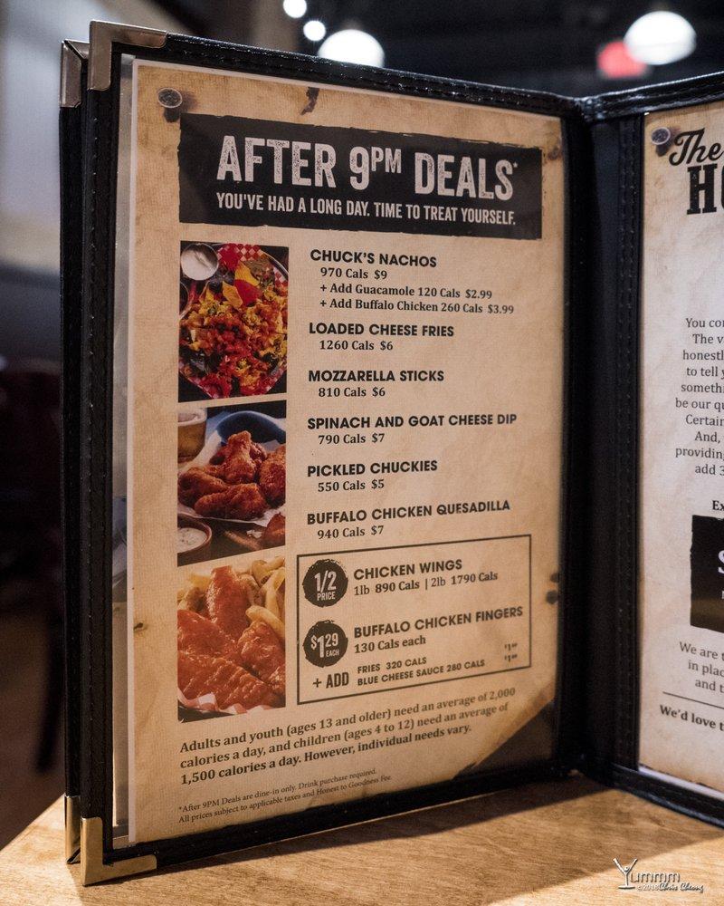 Menu at Chuck's Roadhouse Bar & Grill, Ajax