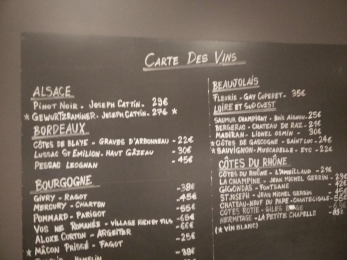 Menu at Maitre Boeuf BBQ, Nancy, 18 Rue Stanislas
