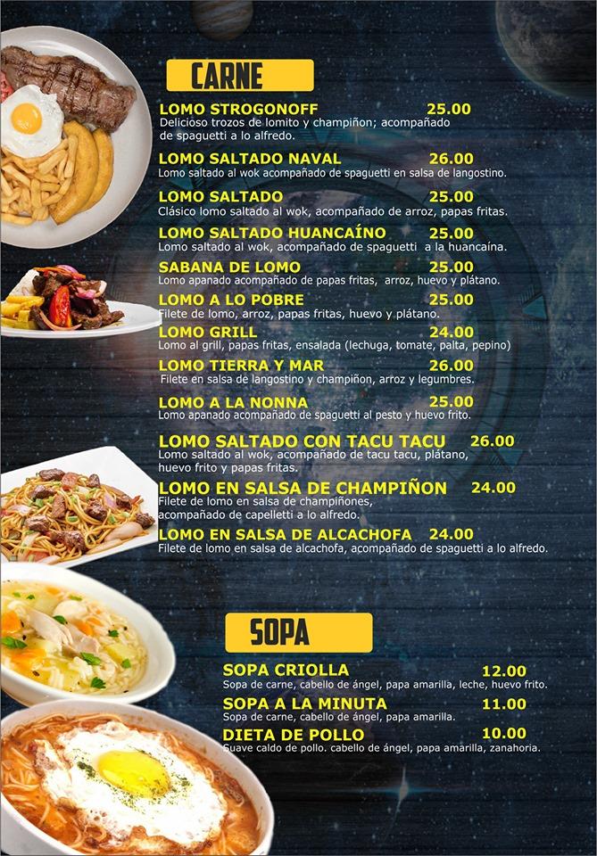 Carta de Restobar El Boqueron - Centro Naval del Perú., Peru