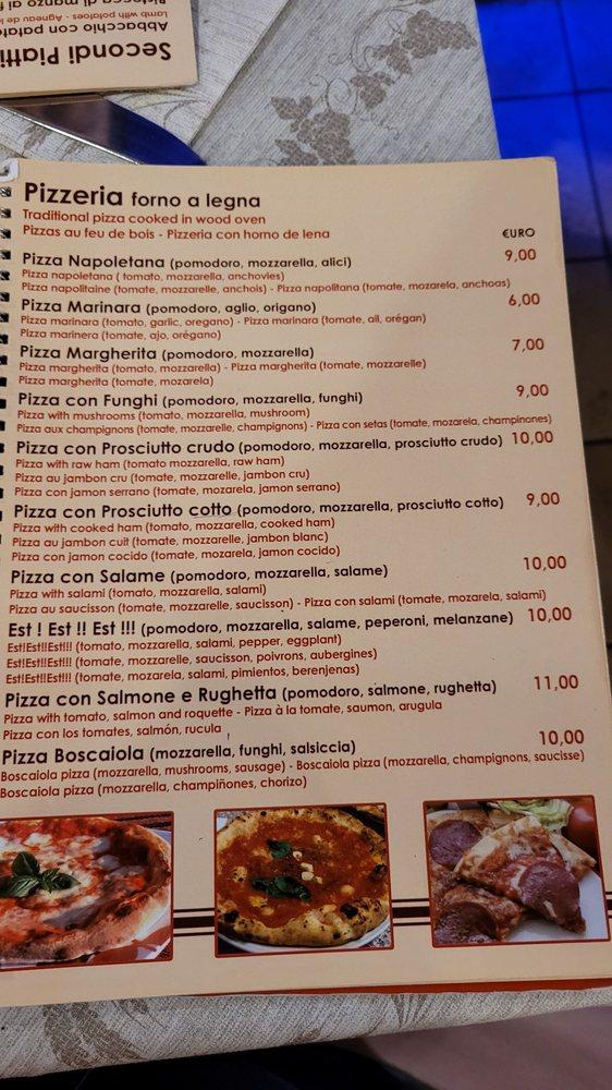 Menu at EST EST EST Restaurant, Rome, Via Principe Amedeo
