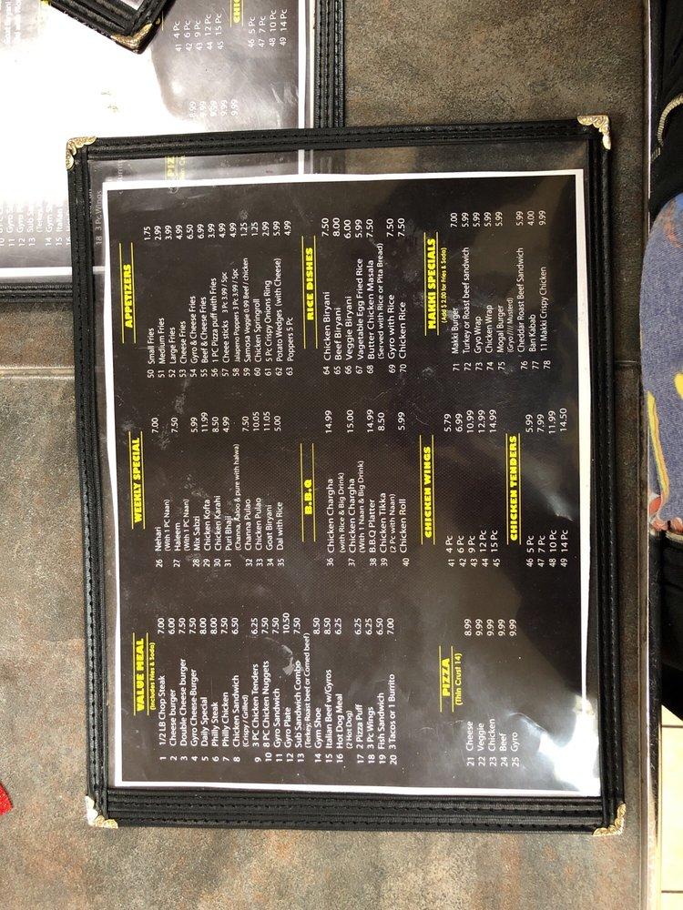 Menu at Makki Fast Food & Grill, Chicago, N Kimball Ave