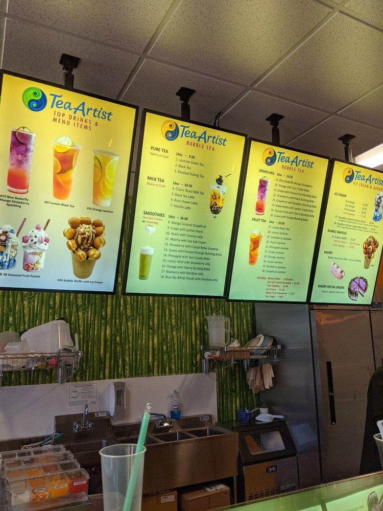 Menu at Tea Artist, Seaside