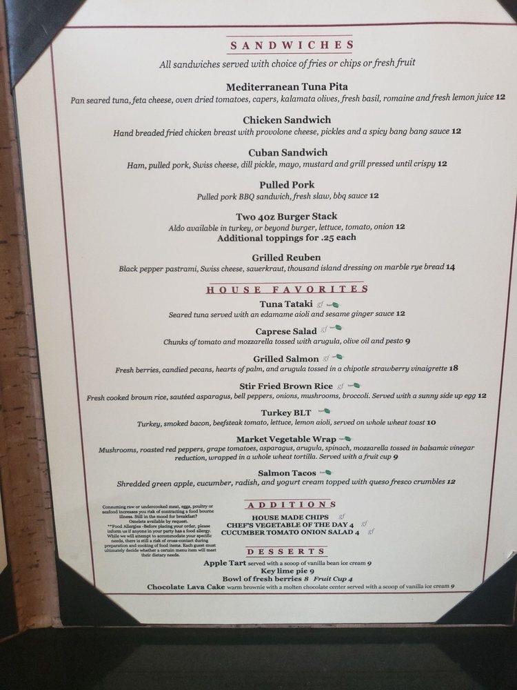 Menu at Interlude Restaurant, Virginia Beach