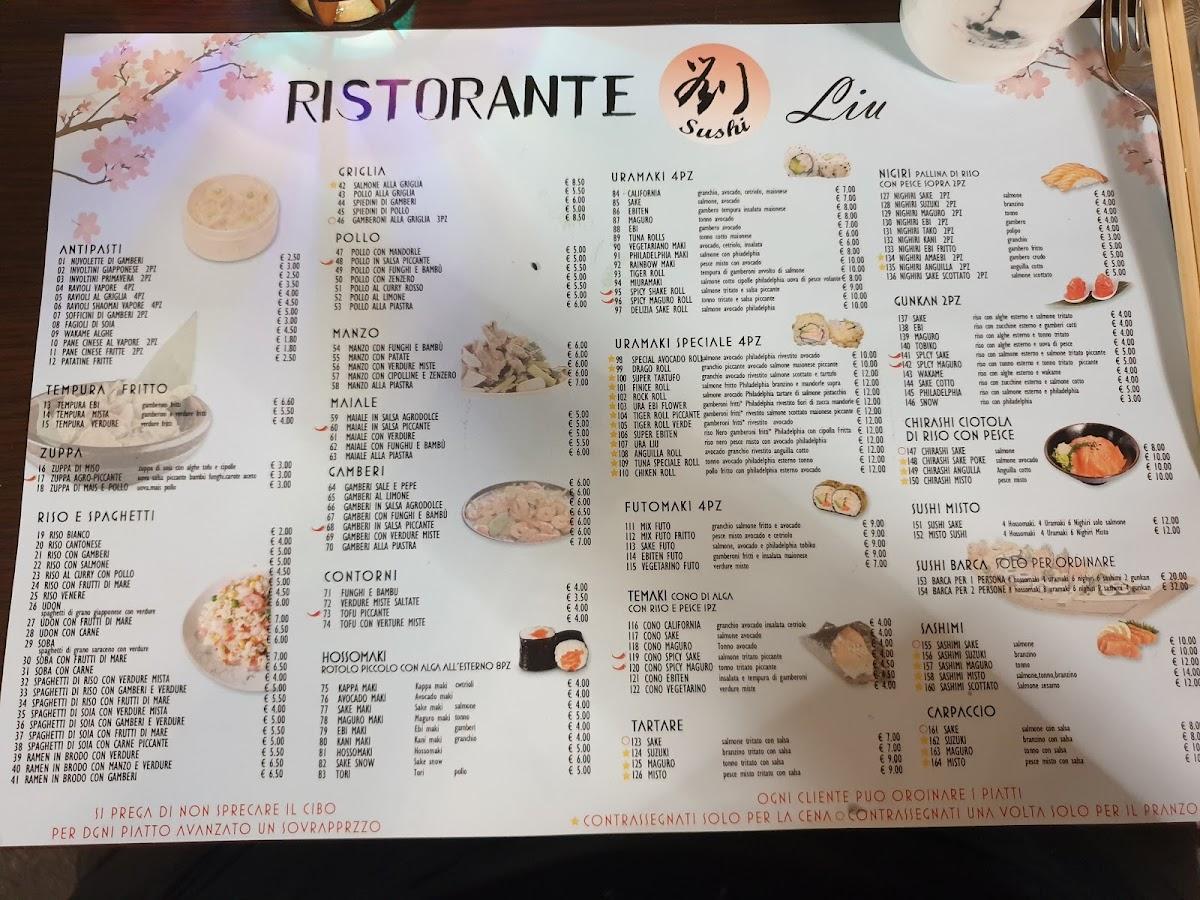 Menu at RISTORANTE SUSHI LIU, Baricella