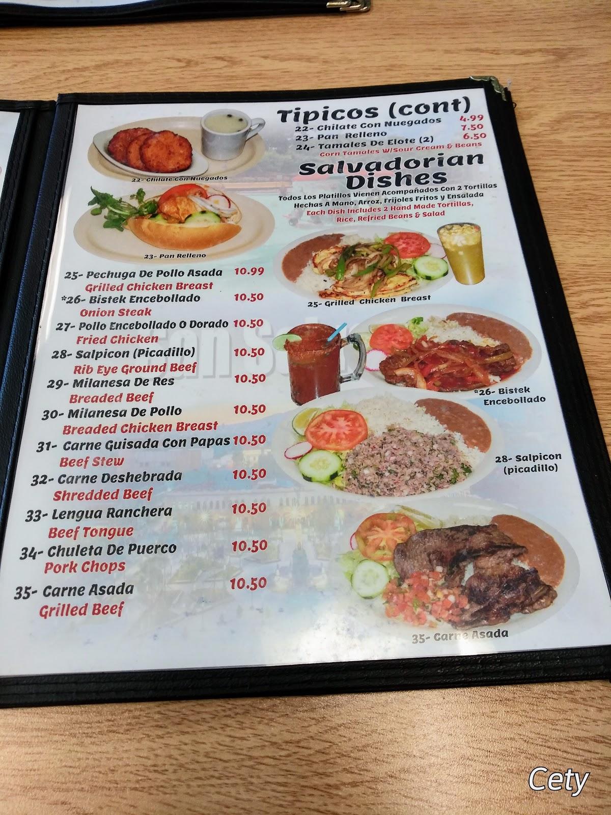 Menu at Las Pupusas Restaurant, Henderson, W Sunset Rd