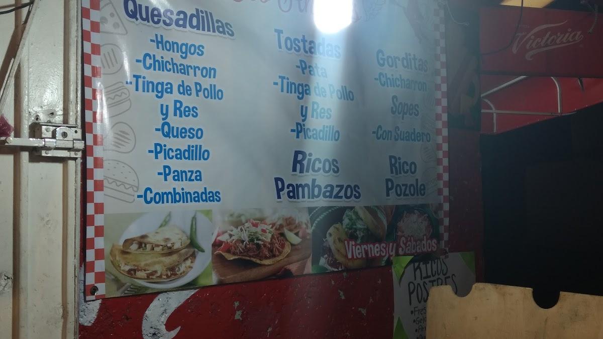 Menu at Quesadillas ANGELES restaurant, Mexico