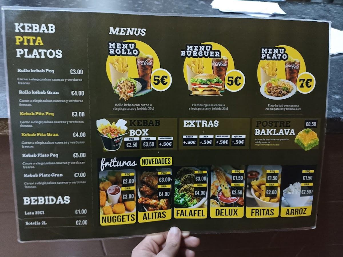 Carta del restaurante Akram Doner Kebab, Albatera