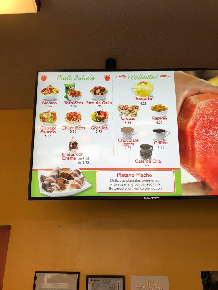 Menu at Raspado Xpress pub & bar, Los Angeles, Foothill Blvd #104b