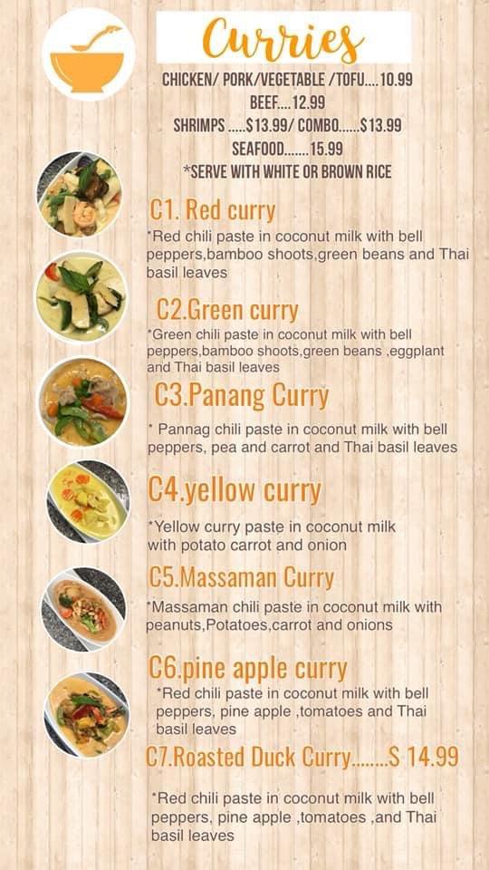 Menu at Thai Ivory Cuisine Upland restaurant, Upland