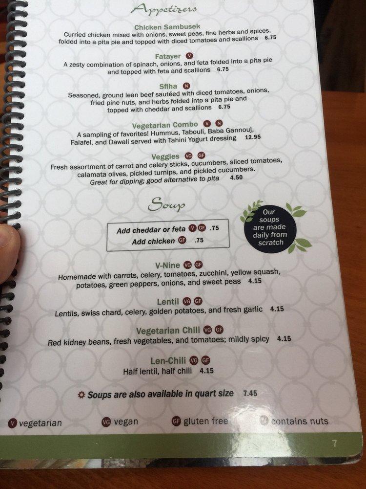 Menu at Aladdin's Eatery Mishawaka restaurant, Mishawaka