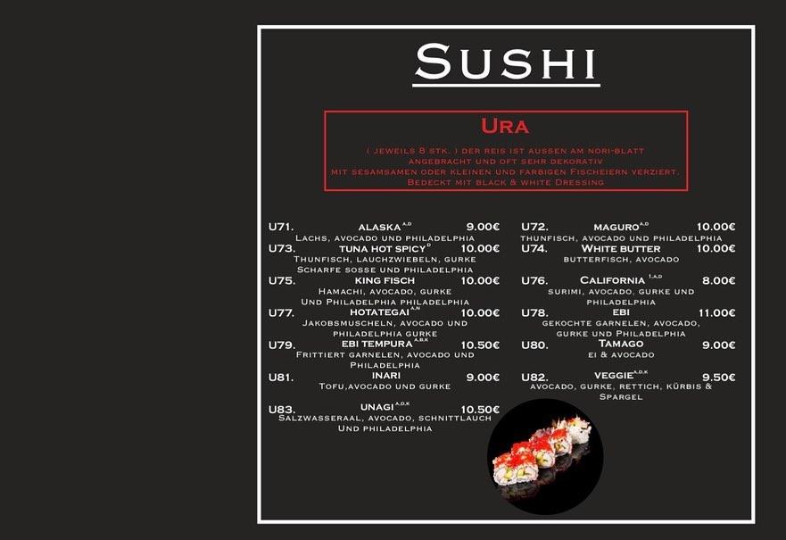 Speisekarte von ONAMI Sushi Modern Kitchen restaurant, Frankenthal (Pfalz)