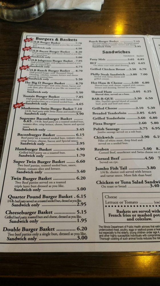 Menu at Henning's Root Beer Stand restaurant, Hoopeston