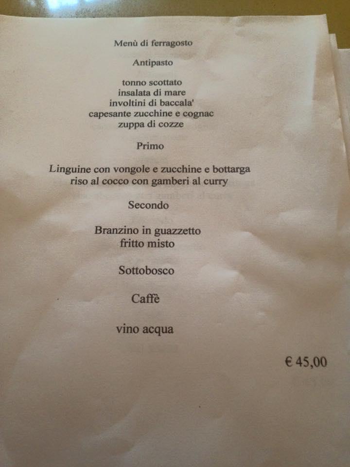 Menu at La Brasserie Ristorante, Gazzada Schianno