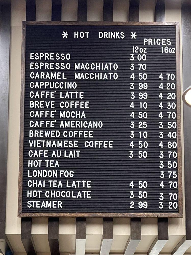 Carta del restaurante Royal Bakehouse, Bellevue