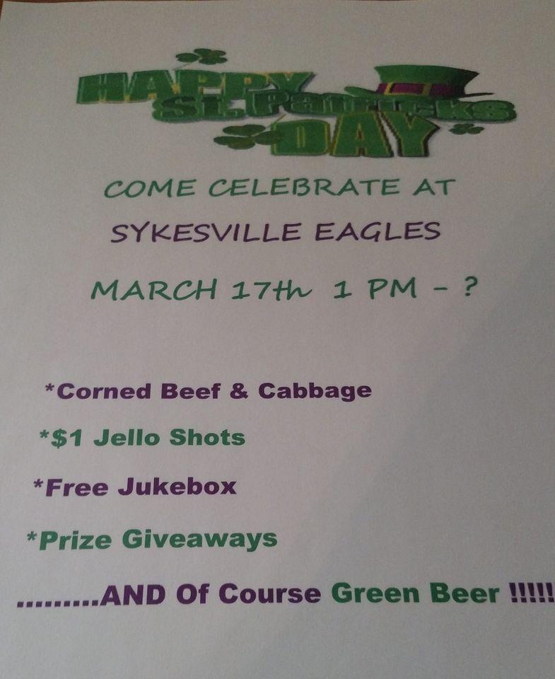 Menu at Eagles 4454 pub & bar, Sykesville