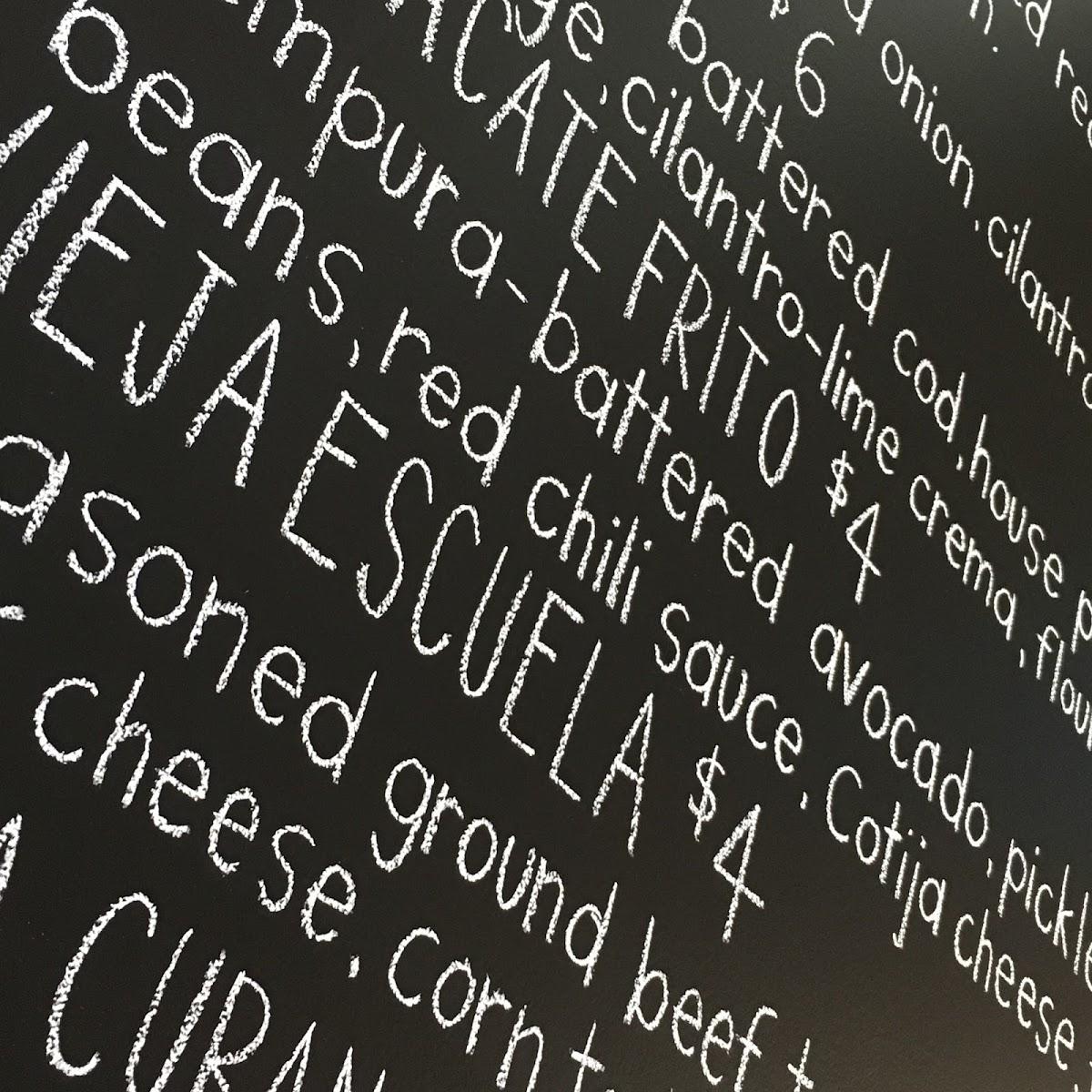 Menu at El Topo desserts, Fenton