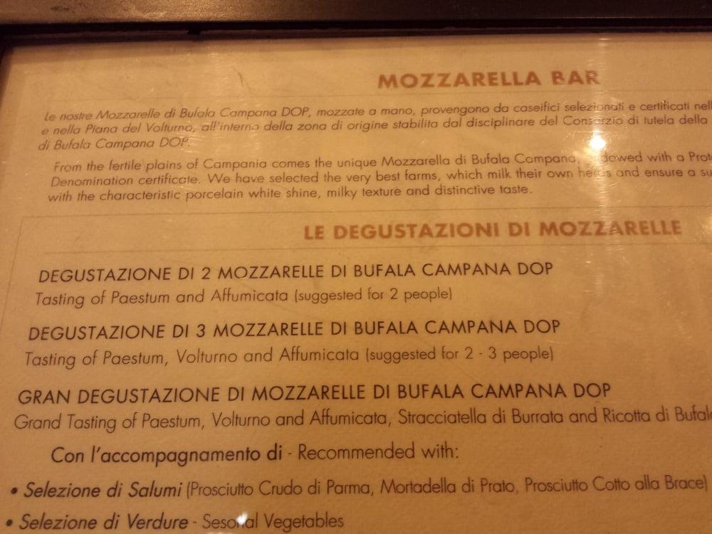 Menu da Obicà pizzeria, Firenze, Via de' Tornabuoni 16