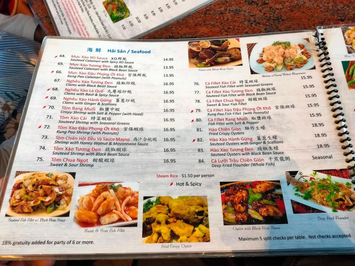 Menu at Phở Kim Long Restaurant, Las Vegas, W Spring Mountain Rd