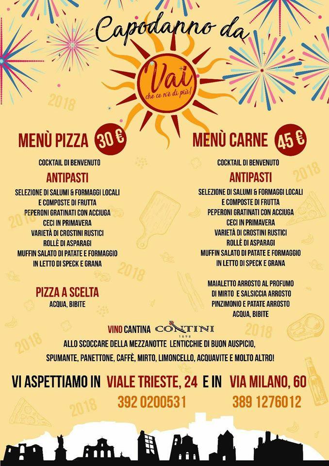 Menu da Vai che ce n'è di più steakhouse, Cagliari, Via Milano