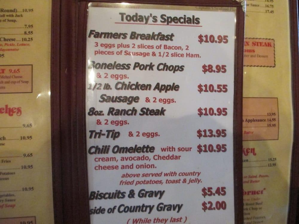 Menu at Country Way restaurant, Fremont