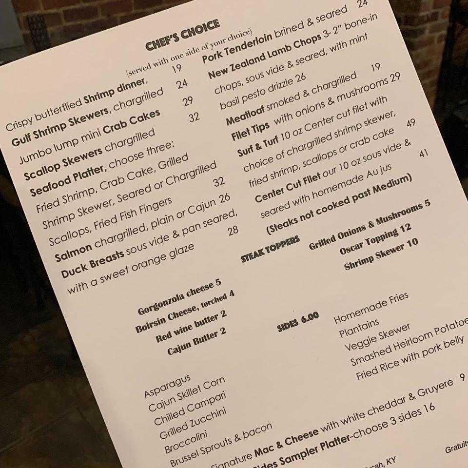 Menu at Grill 211 pub & bar, Paducah