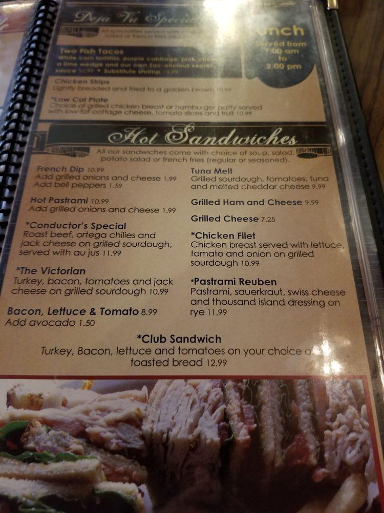 Menu at Deja Vu Restaurant, Redding
