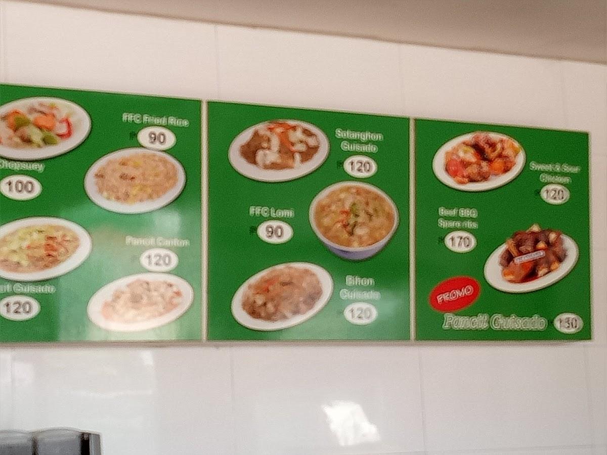 Menu at Family's Fried Chicken Restaurant, Zamboanga